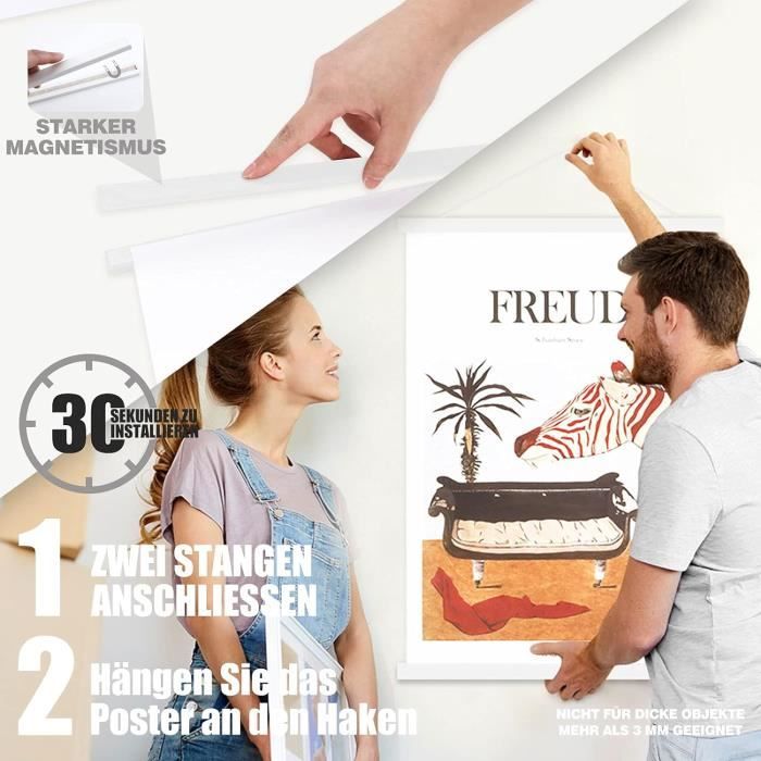 B2 Cadre Poster Magnétique 50 Cm, 50X70 50X100 Cadre Photo Aimanté En ...