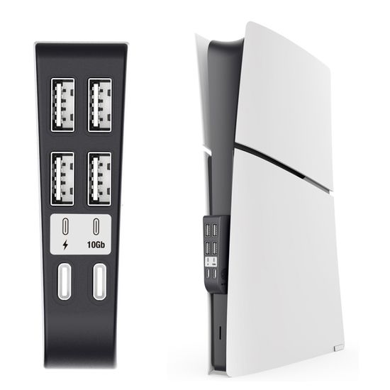 Hub USB PS5 Slim-6 Ports - Comprend 4 x USB 2.0 et 2 x USB Type C,pour ...