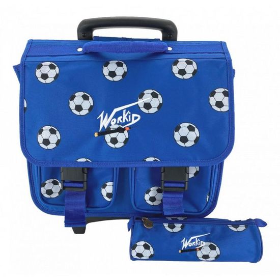 Cartable scolaire avec trolley + trousse offerte "Workids" Foot ...