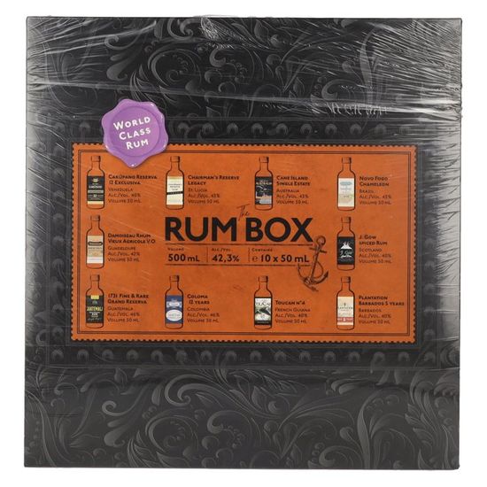 The Rum Box Purple Edition 42,3% Vol. 10x0,05l en boîte cadeau - La ...