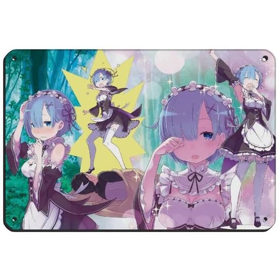 Affiche rétro de la collection Re Zero Protagonist - - En métal - Style ...