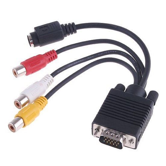CABLING® RCA TV Out Converter Adapter Cable - Achat / Vente câble tv ...