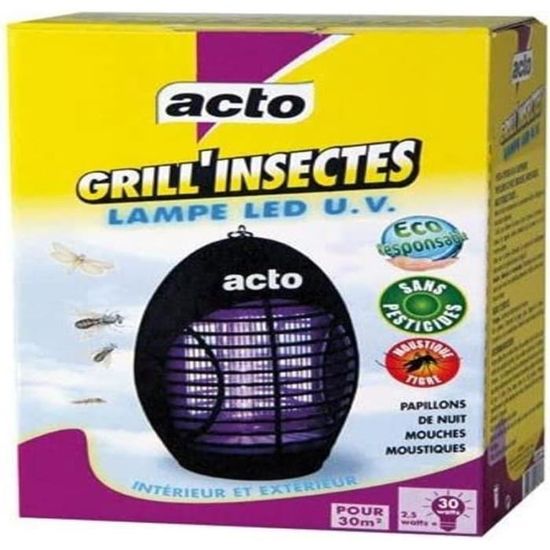 Grill’Insectes - Lampe Led U.V. Contre Les Mouches, Les Moustiques Et ...