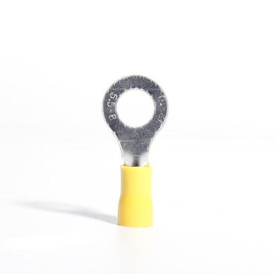 100pcs Connecteur isolé annulaire, borne de sertissage électrique, connecteur de fil de câble,4 ...