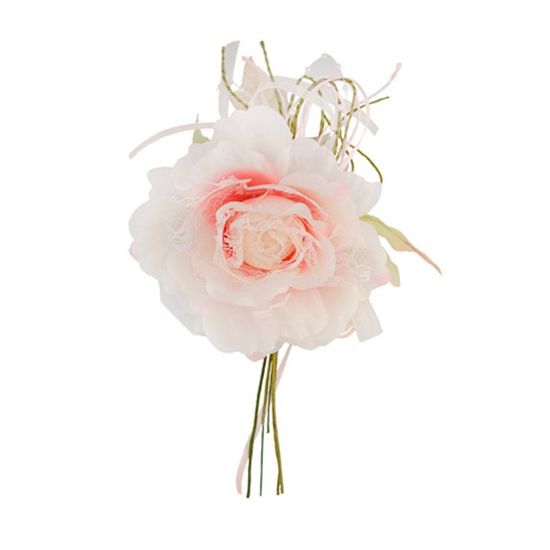 Fleur Dentelle Perles Rose 20 X 11 Cm Rose Fuchsia Cdiscount Maison