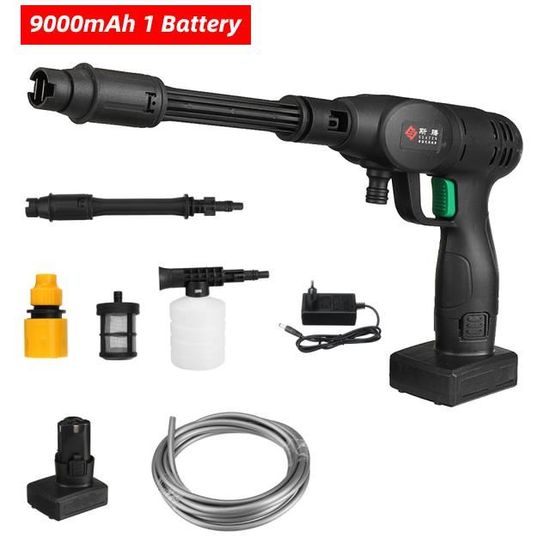 RUMOCOVO® 2pcs batterie Pistolet à eau sans fil haute pression, 1500W, 60 bars, pour lavage de ...