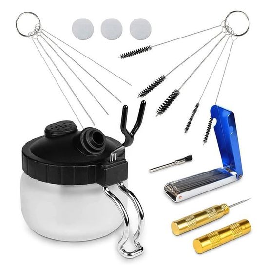 Kit de Nettoyage pour AéRographe 13 PièCes - Pot de Nettoyage pour ...