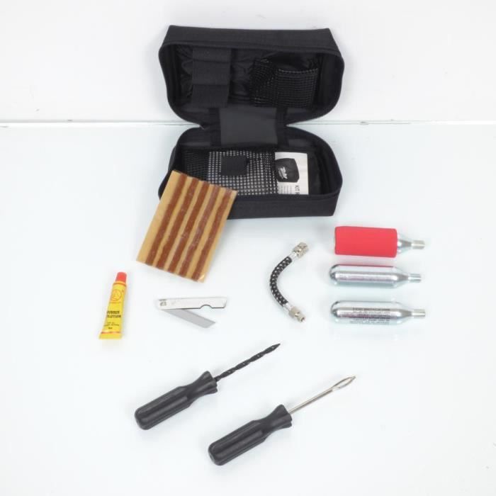 Kit dépannage réparation crevaison pneu tubeless BIHR pour moto scooter ...