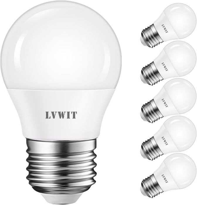 45W E27 Ampoule LED remplace les ampoules incandescence 40W Ampoules LED G45 2700K Blanc Chaud ...