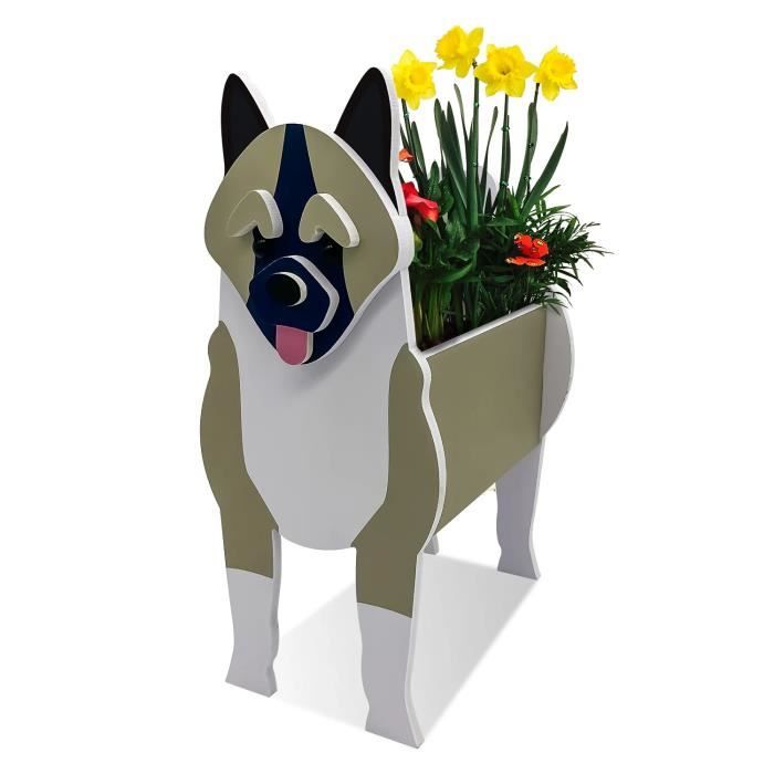 Pot de fleur de jardin en PVC, Jardinière de chien, Schnauzer, Bulldog ...