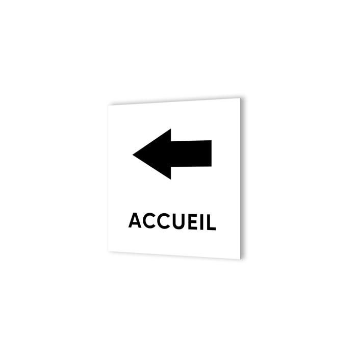 Pictogramme flèche directionnelle format 20 x 20 cm en dibond blanc ...