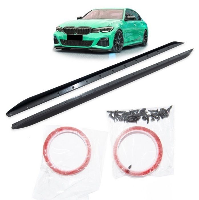 2 LAME SOUS BAS DE CAISSE NOIR MAT M PERFORMANCE BMW SERIE 3 G20 G21 ...