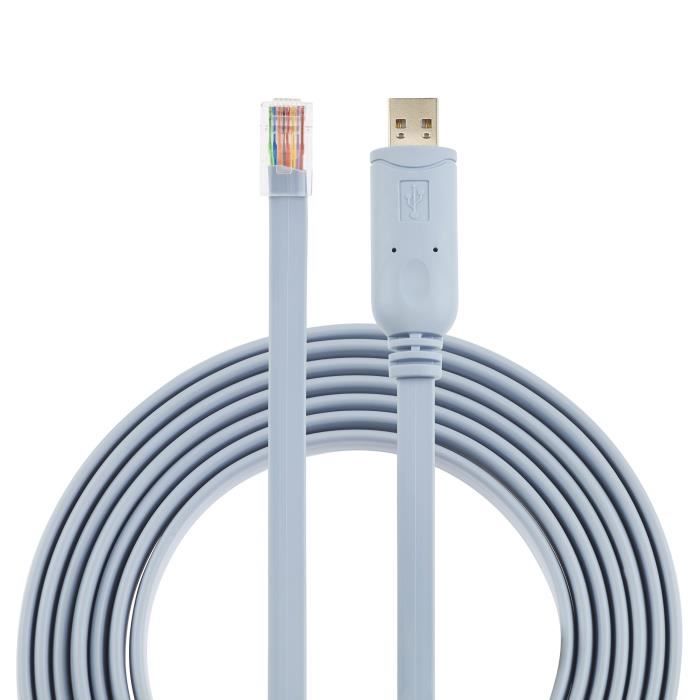 Cisco Console Cable USB to RJ45 - 1.8M (6 ft) FTDI Chip Replaces USB to ...