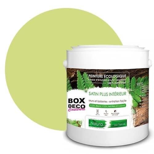 PEINTURE Teinte Vert Anis murale naturelle écologique aspect satin intérieur Natura - 2,5L - 33m ...
