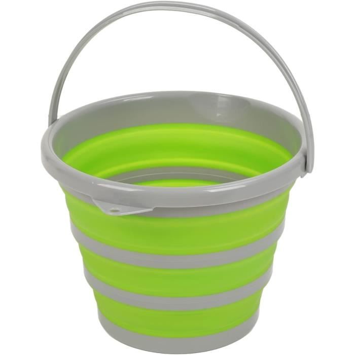 Seau Pliable Pour Camping, Seau Pliable De 5 L-10 L, Seau En Silicone ...