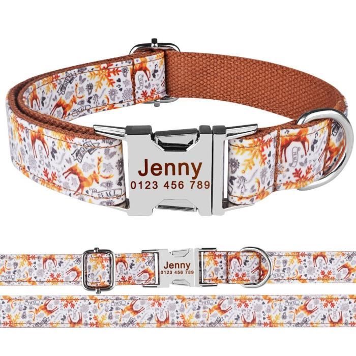 Personalized Dog Collar Nylon Soft Unisex Pet Collar Adjustable And ...