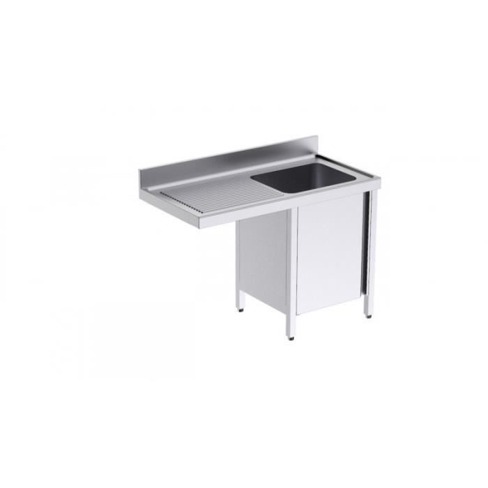 Plonge avec Porte à Droite et Espace pour Lave-Vaisselle Gamme 700 - Distform - l1200- L1- P1 ...
