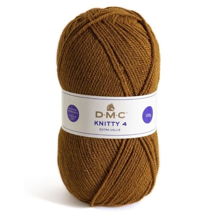 Laine Knitty 4 - DMC - 100 g - Marron Bronze - 100 % acrylique - Fil ...
