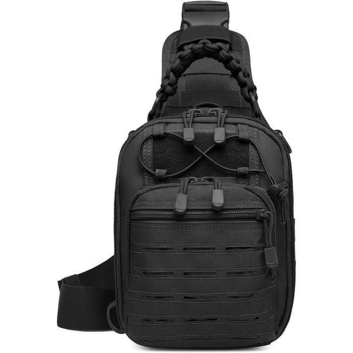 Sac Bandoulière Homme Sac D'Epaule Tactique Sac De Poitrine Femme Molle ...