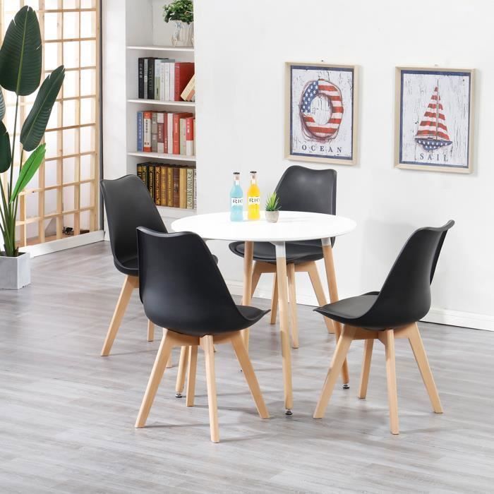 Ensembles pour Salle à Manger-A Table à Manger Ronde et 4 chaises ...