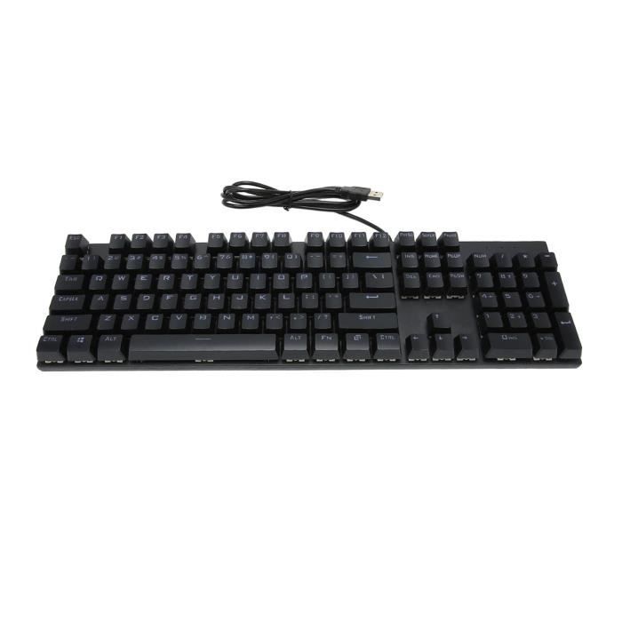 Fdit clavier rétroéclairé à LED Clavier mécanique 104 touches avec ...