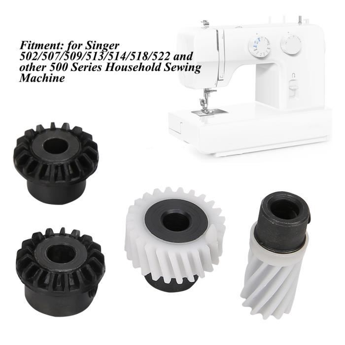 Ensemble de 4 engrenages coniques en métal pour machines à coudre ...