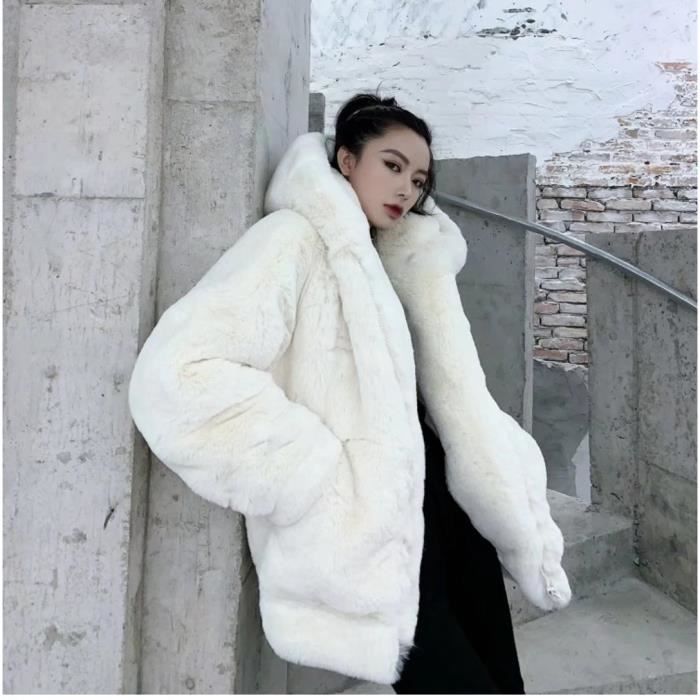 MANTEAU CABAN PARDESSUS Vison épaissi veste en velours pour femmes ...