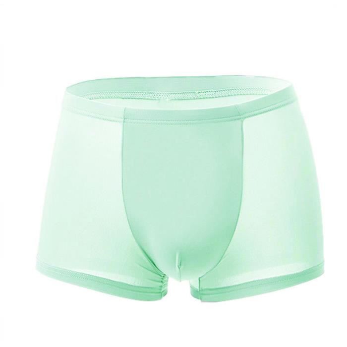 Boxer Sexy pour hommes, sous vêtement doux sans couture, caleçon doux ...