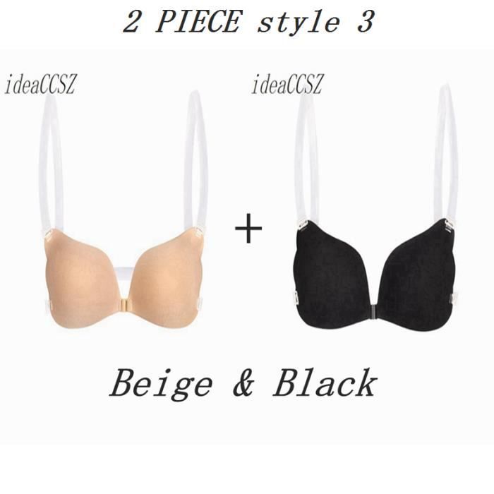 Soutien-gorge,Soutien-gorge push-up collant en silicone pour femmes ...