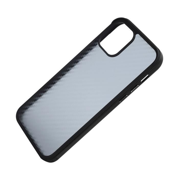 Qiilu Coque de téléphone SULADA Carbon Fiber Metal Frame pour 12/12PRO ...