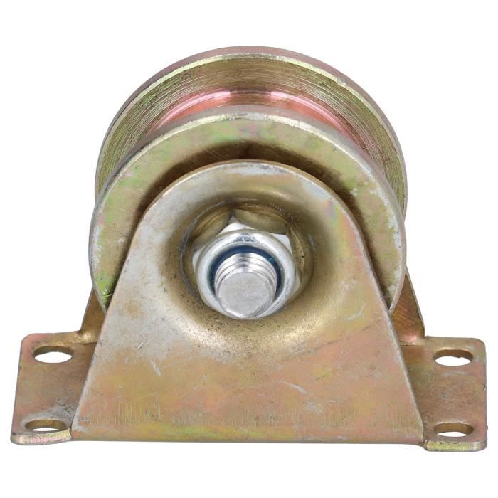 SALALIS Roulette rigide Rail de câble métallique robuste à roue à ...