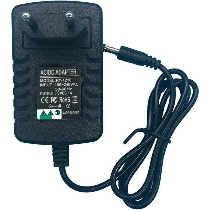9W Adaptateur Secteur 9V 1A Universel Alimentation Ac 100-240V Bloc D ...