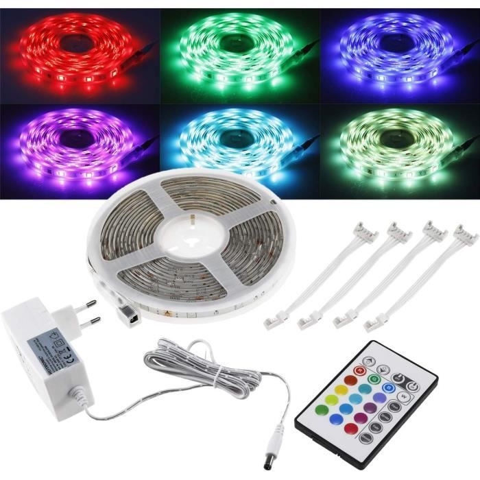 Bande Lumineuse Led Rvb Avec Microcontrôleur Rvb + Lumière Blanche I Changement De Couleur Fixe ...