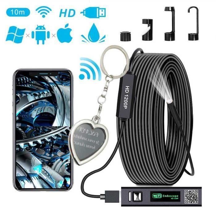 WiFi 1200P HD Camera Endoscope IP68 Etanche Caméra d'inspection Soutien ...