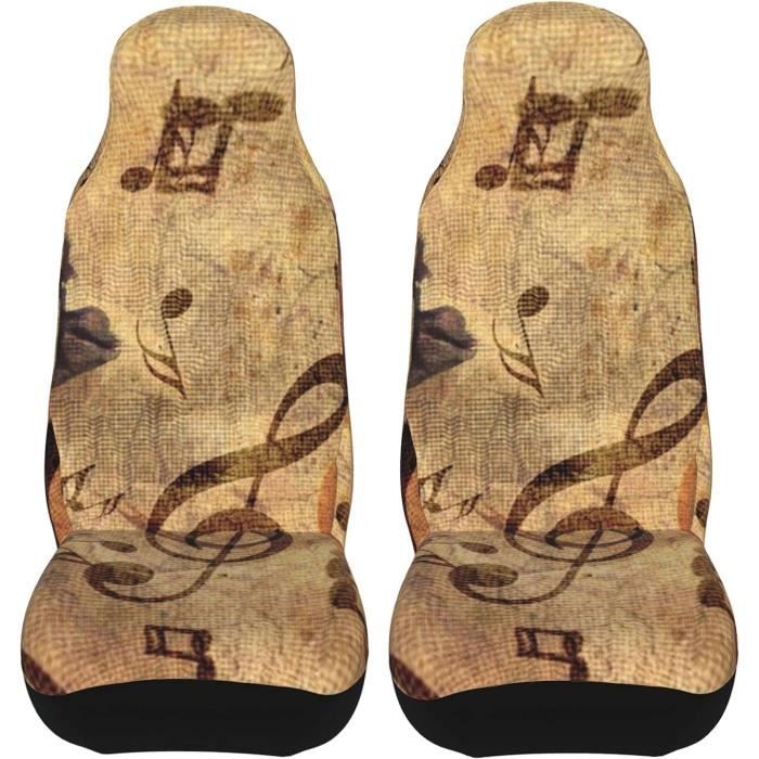 2 Pièces Housses De Siège De Voiture Rétro Violon Et Rose Protection De ...