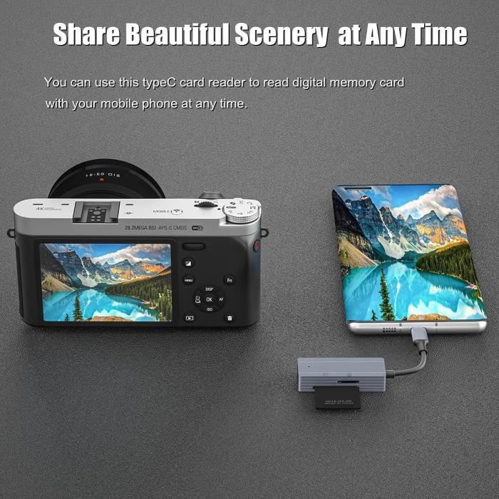 Lecteur De Carte Sd-Tf Usb C, Visionneuse De Caméra De Suivi De Type C ...