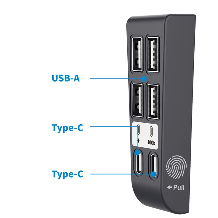 Hub USB PS5 Slim-6 Ports - Comprend 4 x USB 2.0 et 2 x USB Type C,pour ...