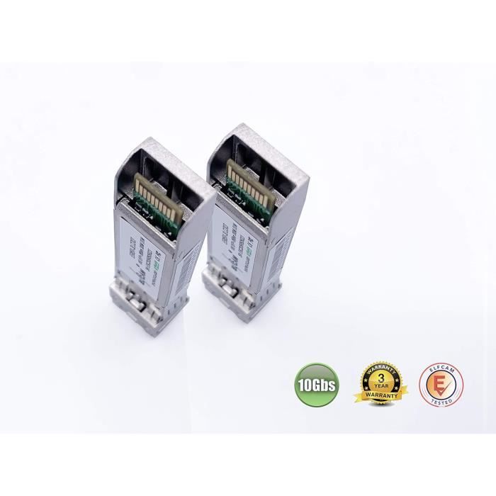 Lot De 2, 10Gb Sfp+ Module De Transceiver À Fibre Optique, Connecteur ...