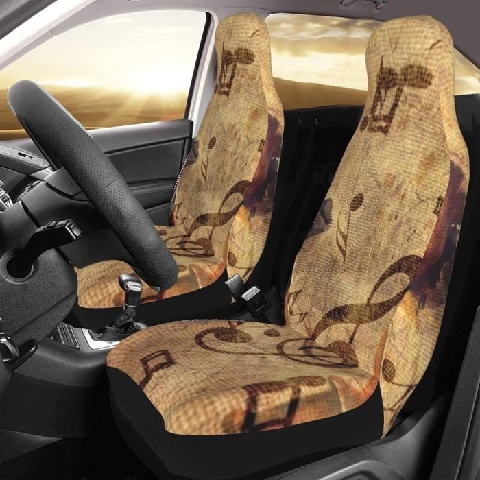 2 Pièces Housses De Siège De Voiture Rétro Violon Et Rose Protection De ...