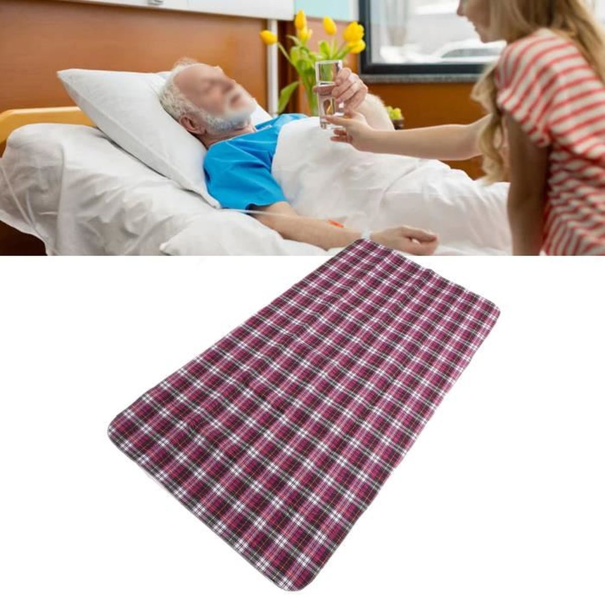 Nouvelle arrivée coussin de lit pour incontinence violet Plaid lavable ...