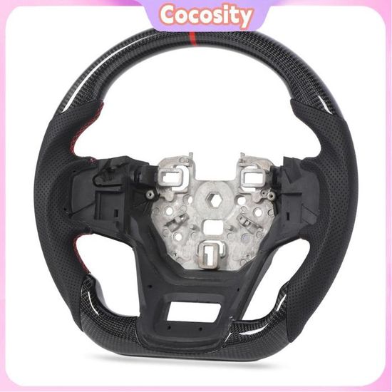 Volant de Voiture en Fibre de Carbone amélioré Grip Racing Volant Noir ...