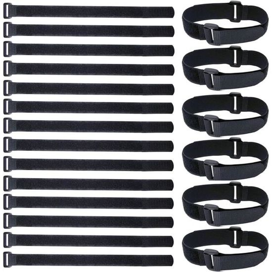 Lot De 20 Pièce Attaches De Câbles Scratch, Serres-Câbles Réutilisables ...