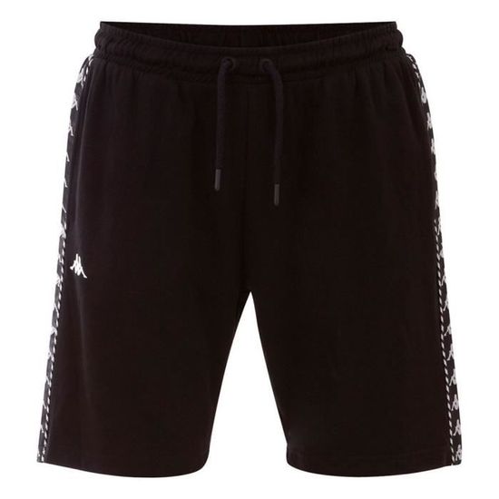Short Kappa Italo Noir - Homme/Adulte - 100% Polyester - Regular Noir ...