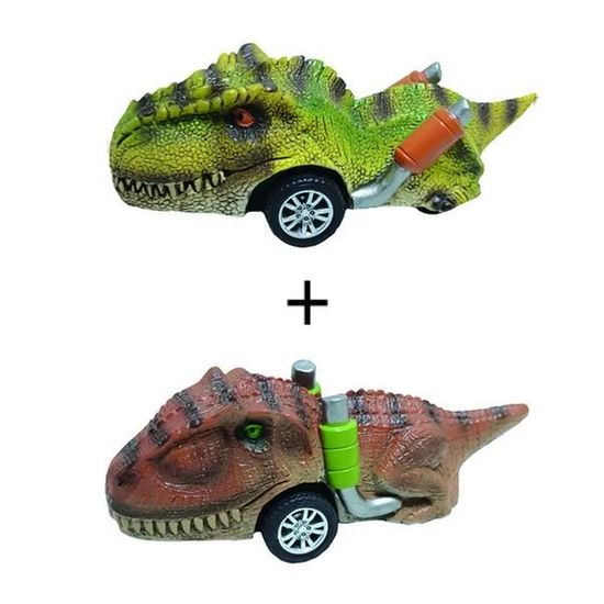 Lot de 2 Voitures Dinosaure T-Rex SEBTHOM sous Licence Jurassic World pour Enfant - Extérieur ...