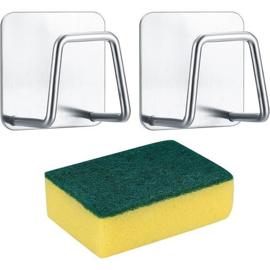 WELHAEPI Porte Éponge pour Évier Cuisine, Support pour Éponge, Porte Éponge Auto-Adhésifs en ...