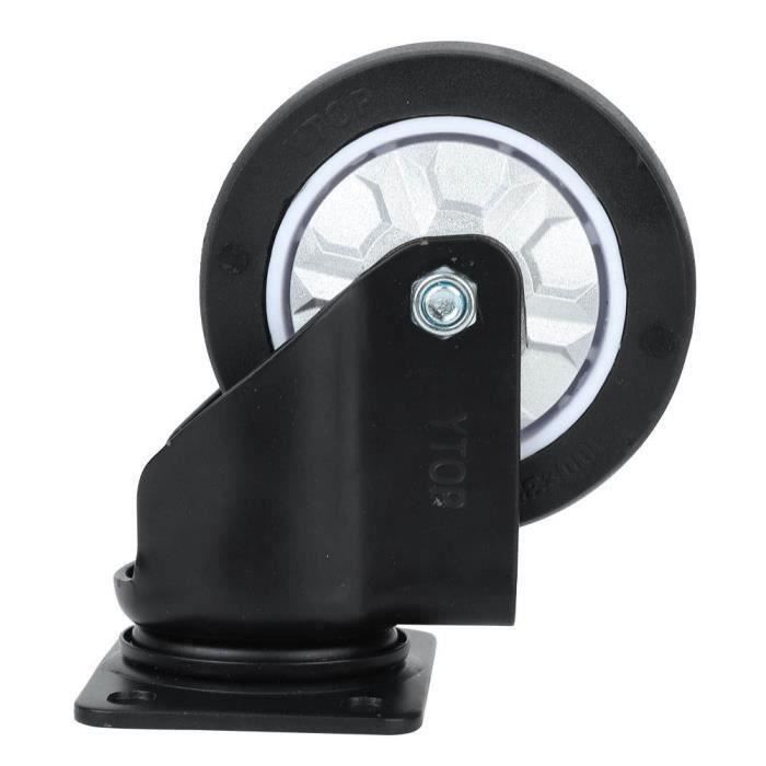 ZJCHAO roue de chariot Support en acier au manganèse 4 pouces roulettes ...