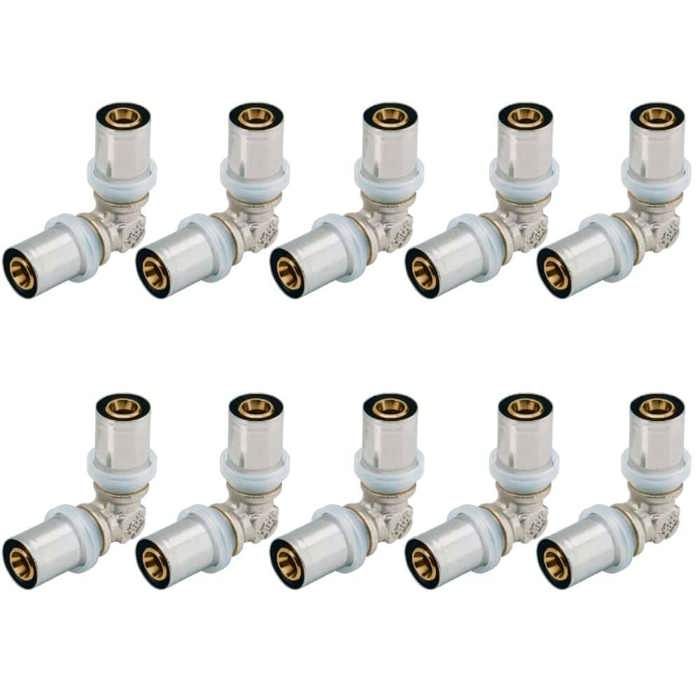 Lot de 10 Coudes 90° multicouche à sertir D16 RBM profil TH-H-U-B-F - Cdiscount Bricolage