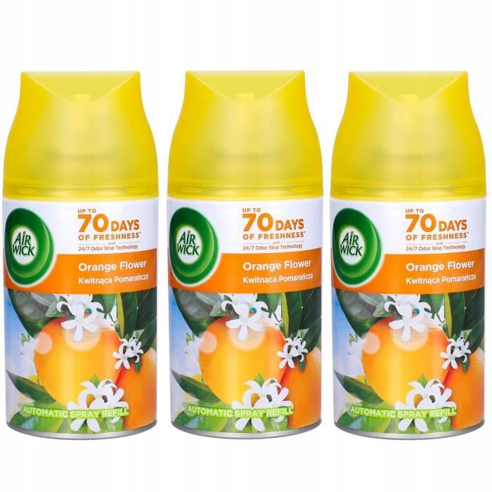 DÉSODORISANT AIR WICK FRESHMATIC AU PARFUM RECHARGE FLEUR D'ORANGER 250 ...