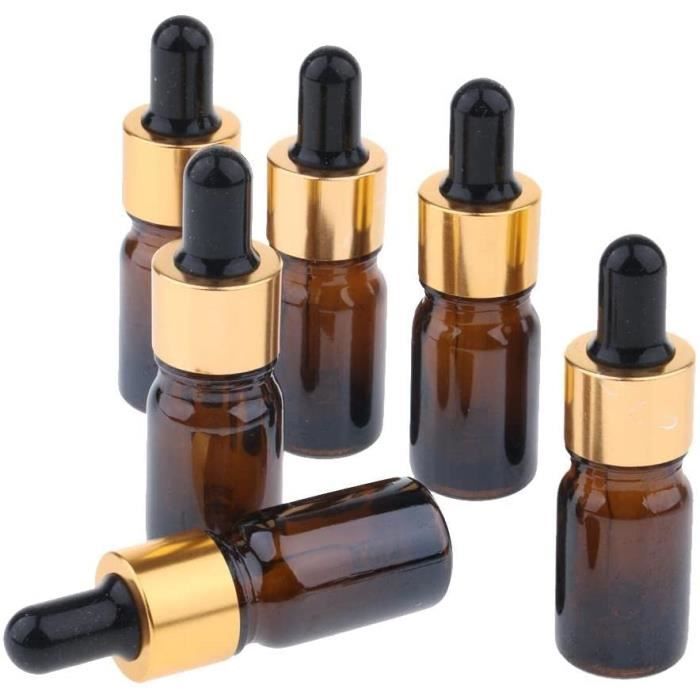 Flacon de Liquide Contenant Cosmetique Vide Brun - 6x Bouteilles en ...