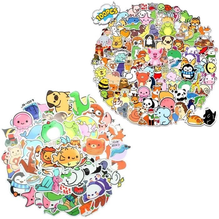 Dez 100 Pcs Autocollantes Gommette Autocollant Autocollants Enfants ...